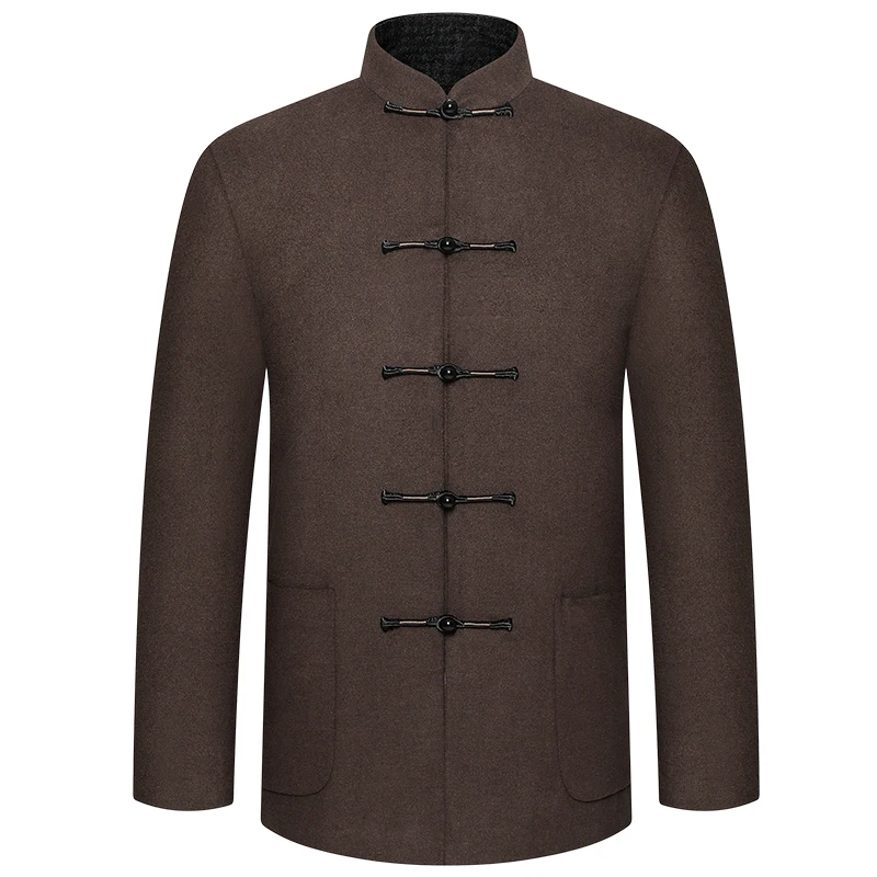 Lanjiao High-End Wool Tang Suit Men's Spring and Autumn Zhongshan Suit ...