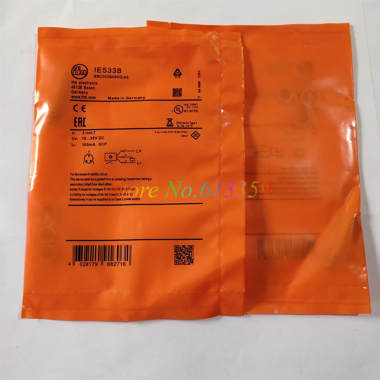 IE5338 IE5339 IE5340 IE5331 IE5349 IE5350 IFM Inductive Sensor New High ...