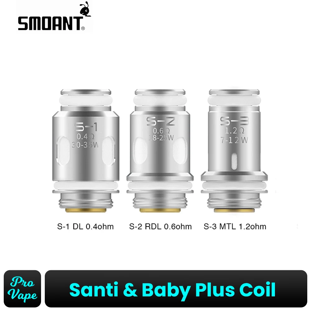 Smoant Santi Coil S 1 0.4ohm / Coil S 2 0.6ohm / Coil S 3 1.2ohm RDL ...