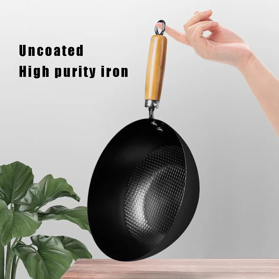 Small-Iron-Pot-With-Lid-Mini-Household-Wok-Induction-Cooker-Gas-Special ...