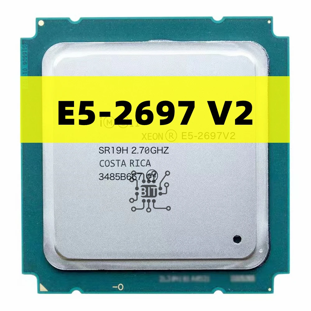 Used xeon e5 2697 v2 2.7GHz 30M QPI 8GT/s LGA 2011 SR19H C2 E5-2697 v2 ...