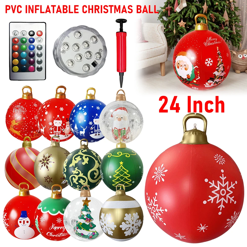 24 Inch Giant Inflatable Christmas Balls PVC Giant Inflatable Christmas ...