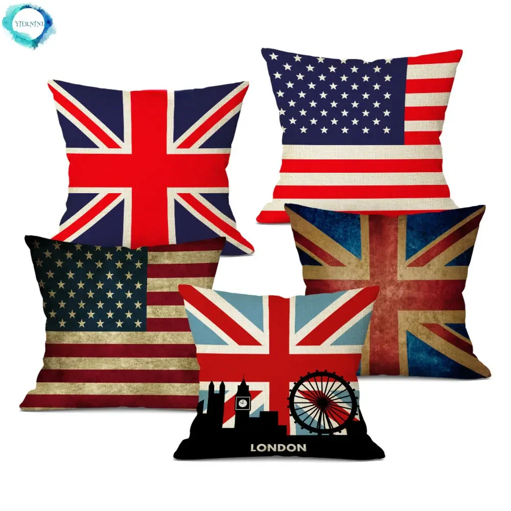 Stripe-usa-English-union-jack-American-Flag-Throw-Pillow-Cases ...