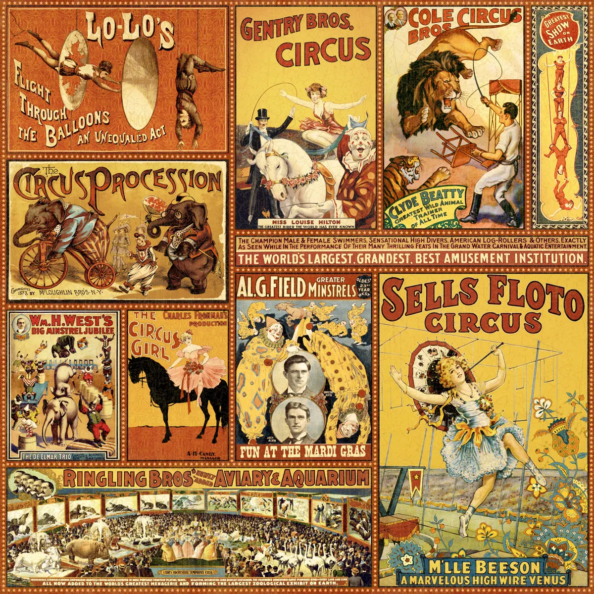 11Pcs-Pack-Vintage-Circus-Advertising-Sticker-DIY-Craft-Scrapbooking ...
