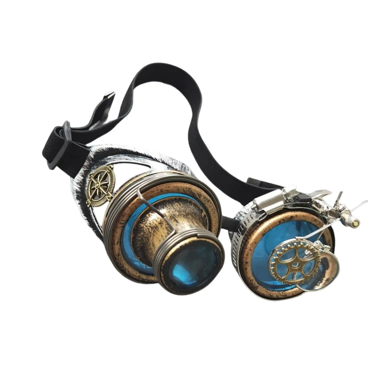 Fashion Steampunk Goggles Blue Punk Rustic Women Men Sunglasses for ...