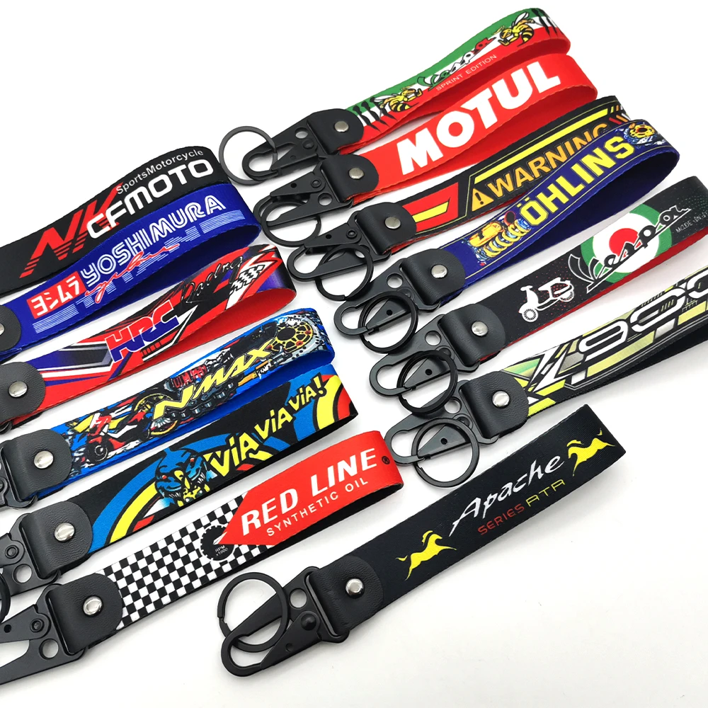 Nylon-Jdm-Style-Keychain-Tow-Sides-Set-Lanyard-Keyring-Pandant-Keyfob ...