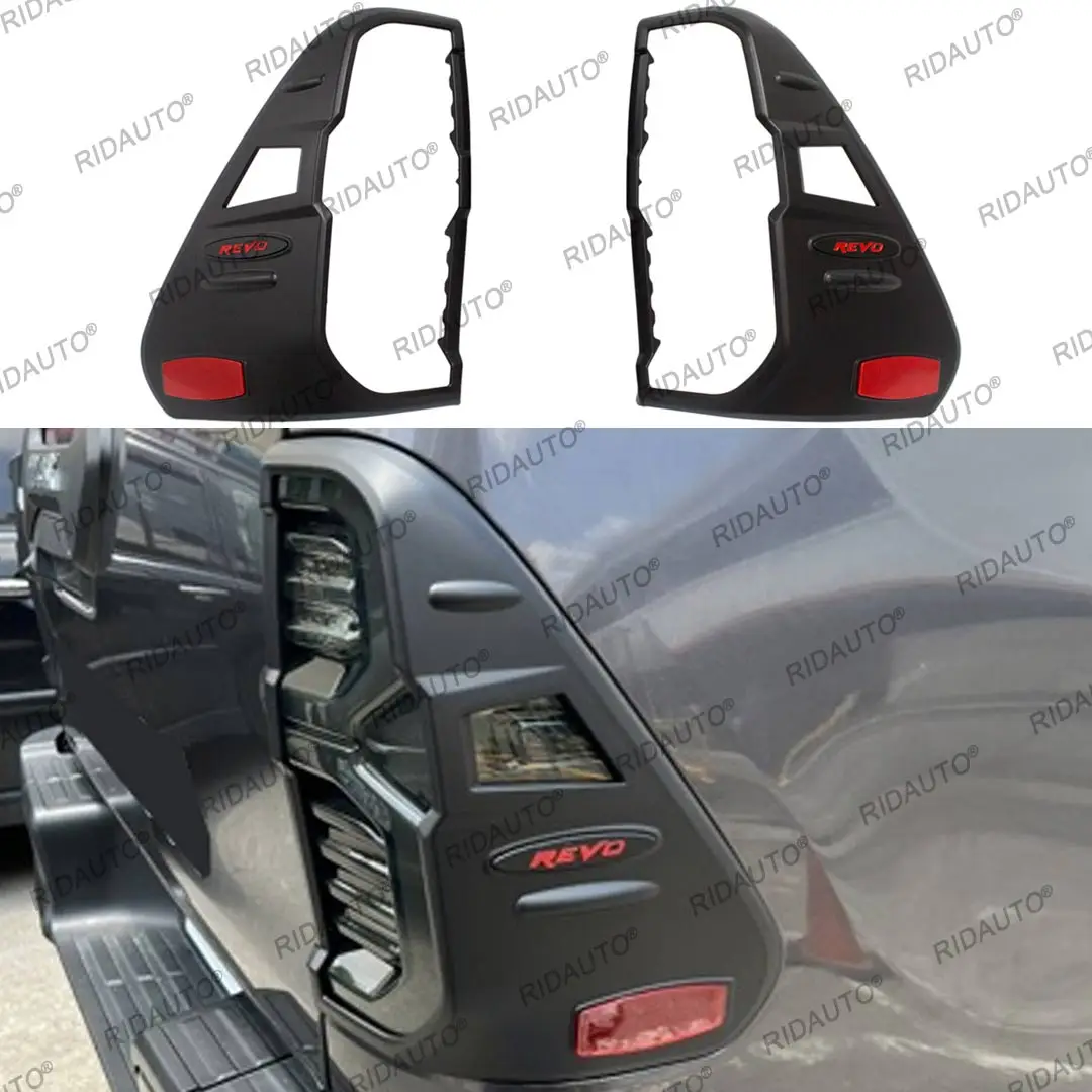 Black-Matte-Decoration-Car-Exterior-Rear-Lamp-Hoods-Tail-Light-Cove-Fit ...