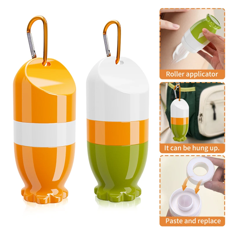 1pc portable portable sunscreen lotion applicator, roll-on sponge ...
