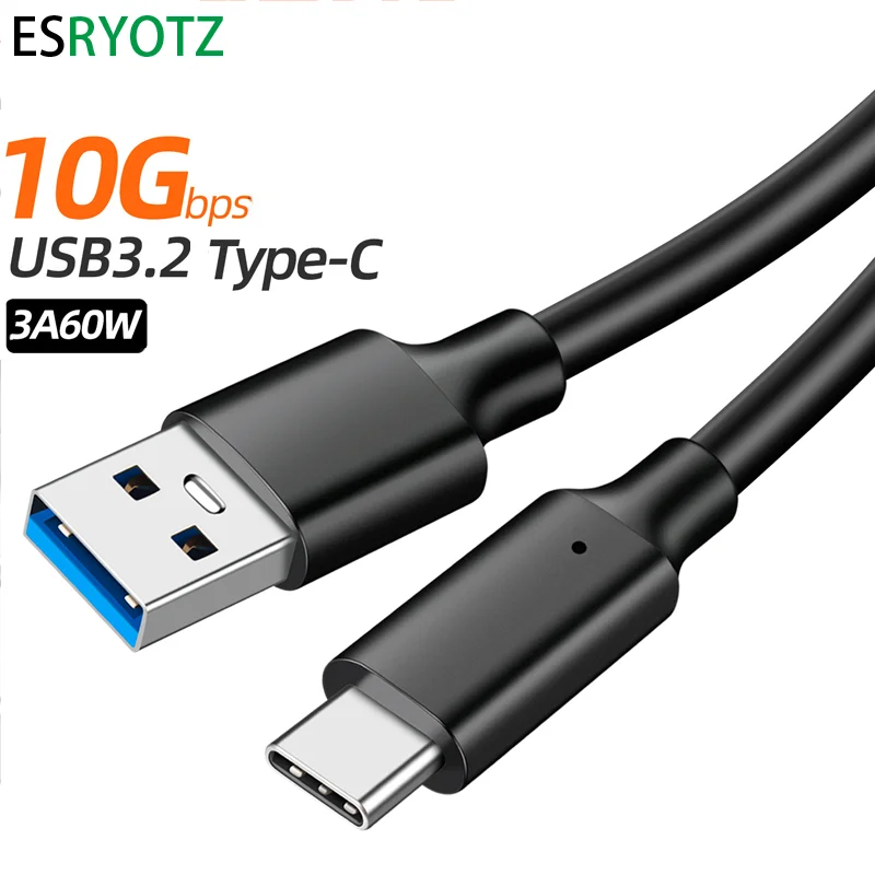 25cm Ultra Short USB Type C Cable 3A Male USB A to Male Type-C Data ...