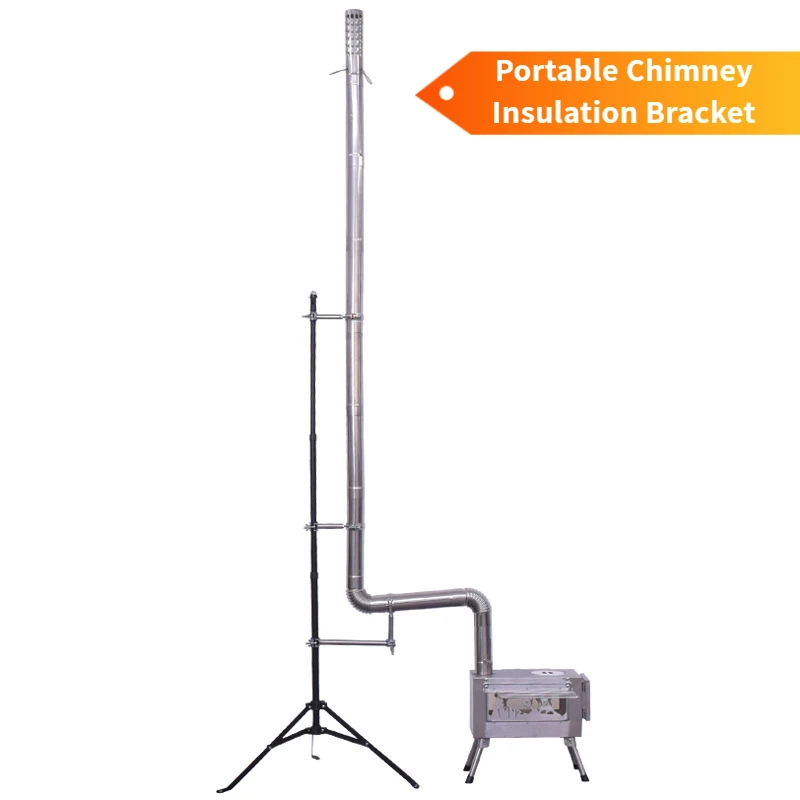 Outdoor-Retractable-Chimney-Insulation-Bracket-Tent-Portable-Stainless ...