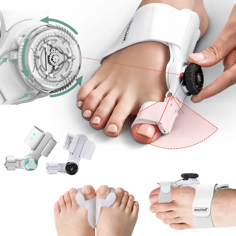 Adjustable-Bunion-Splint-Toe-Straightener-Corrector-with-Knob-Hallux ...