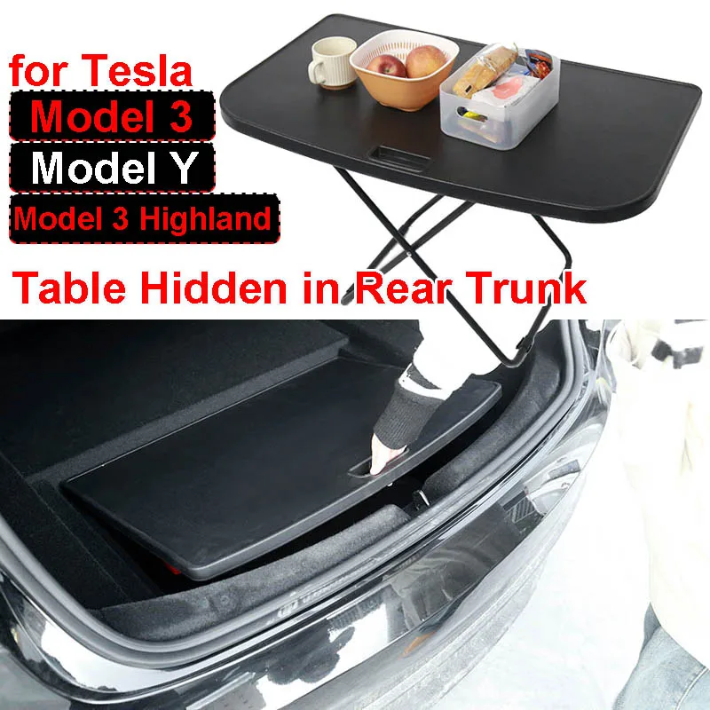 for-Tesla-Model-3-Highland-Rear-Trunk-Table-Model-Y-Camping-Desk ...