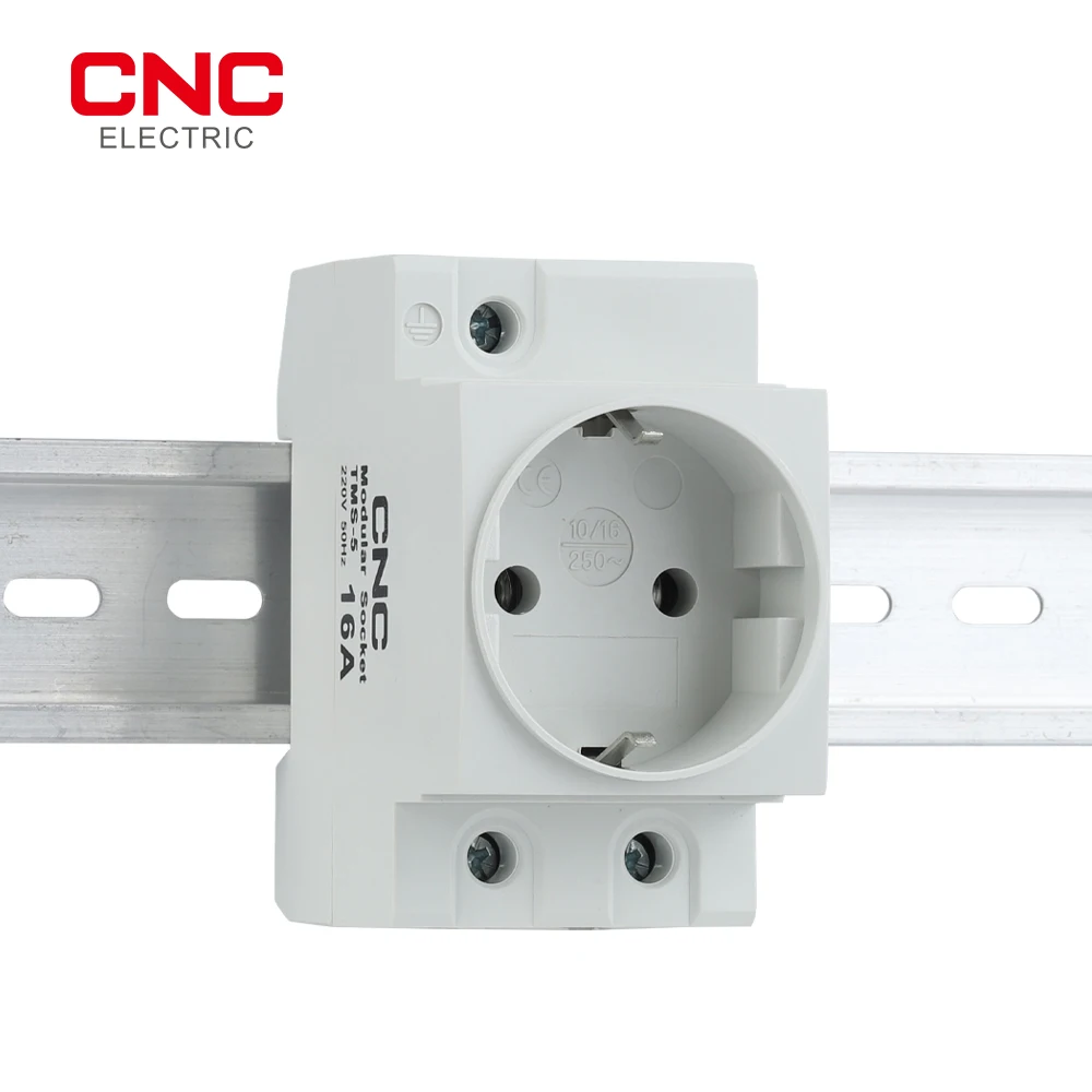 CNC Din Rail 35mm Modular Mount AC Power Socket Plug 16A 220V AC ...