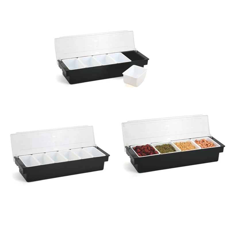 Compartment-Seasoning-Case-Bar-Condiment-Box-Holder-Drinks-Fruit ...
