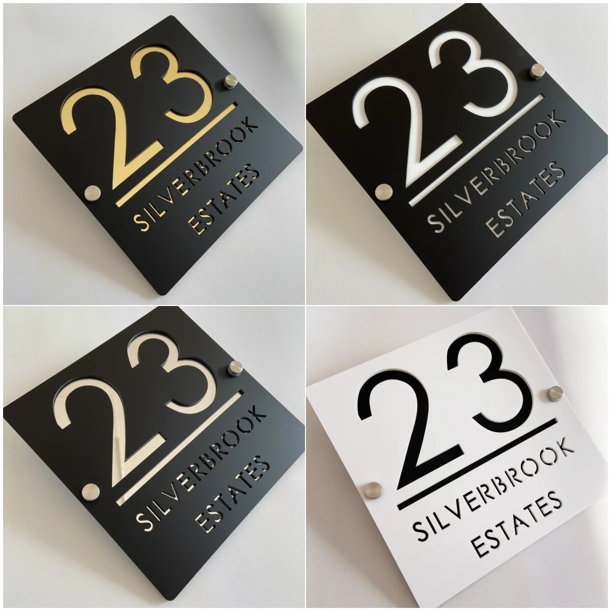 Modern-Personalized-Custom-Acrylic-Black-and-White-Mirror-House-Number ...