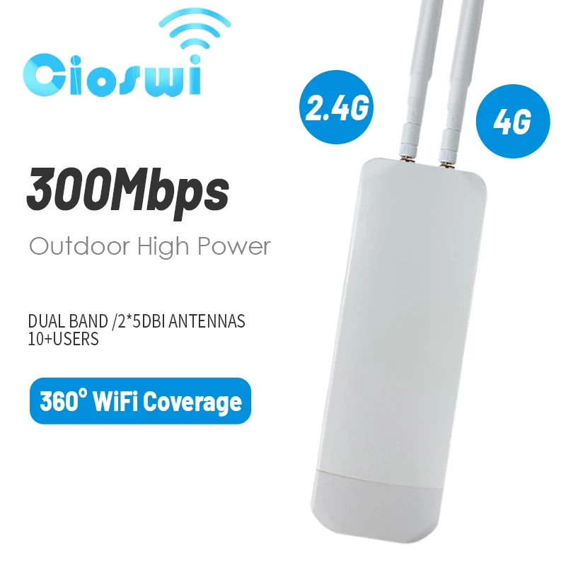 Cioswi-Outdoor-4G-Router-Waterproof-Dual-SIM-Card-300Mbps-Wireless-Wifi ...