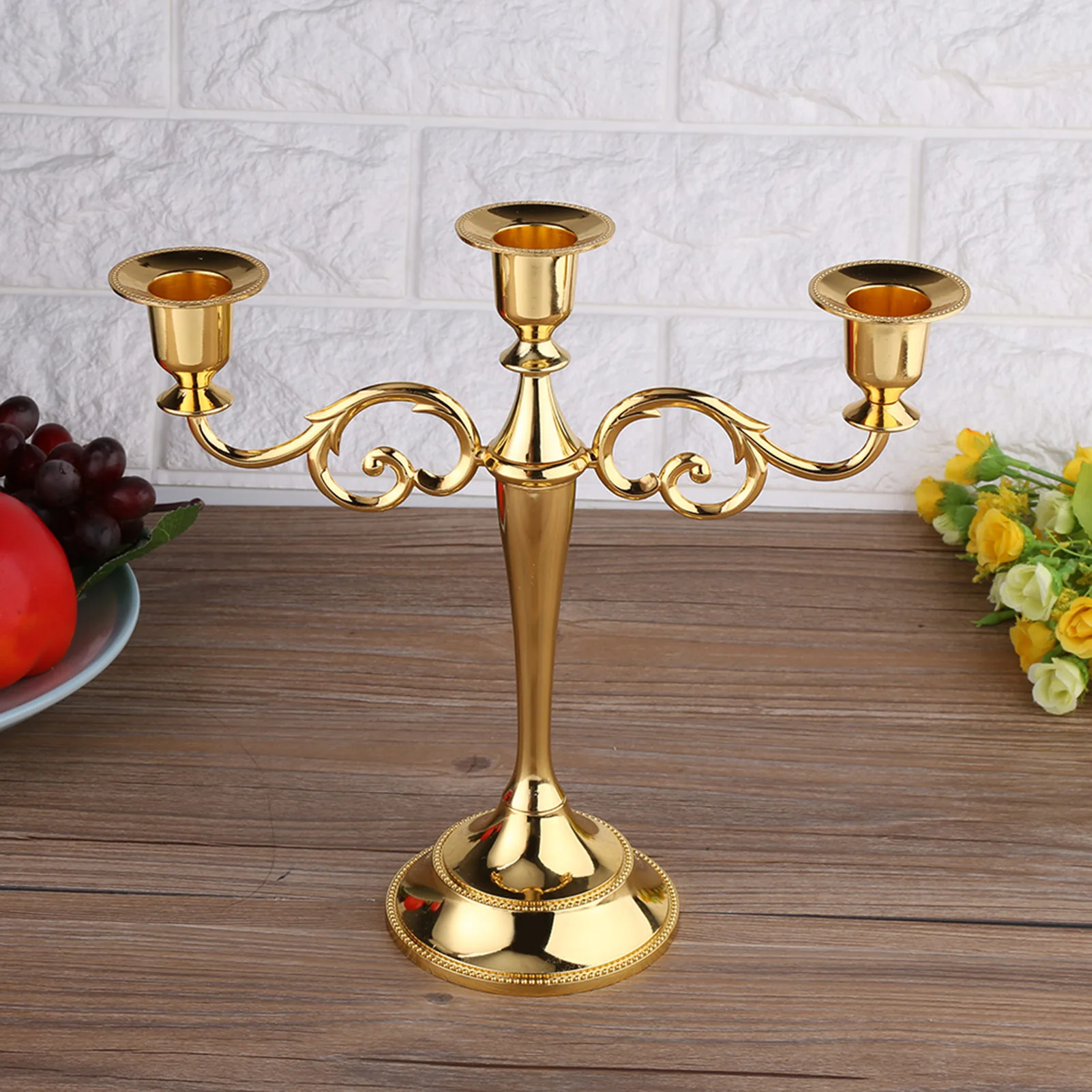 3-Arms-Metal-Candle-Holder-European-Style-Candelabra-Wedding ...