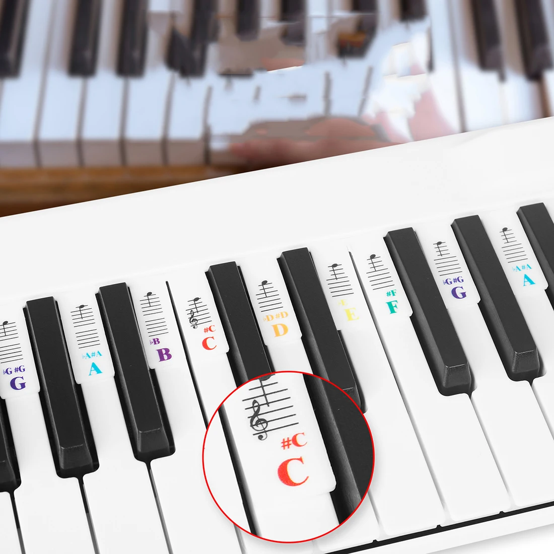 88-Key-Piano-Keyboard-Sticker-for-Silicone-White-Note-Sticker ...