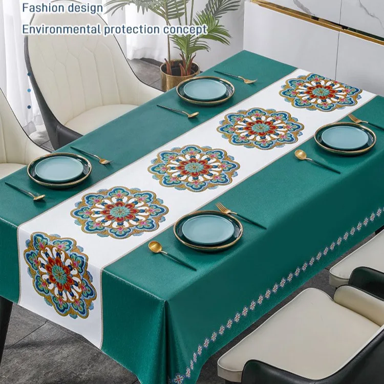 Tea-Table-Oilproof-Tablecloth-Exquisite-Embroidery-Tablecloth ...