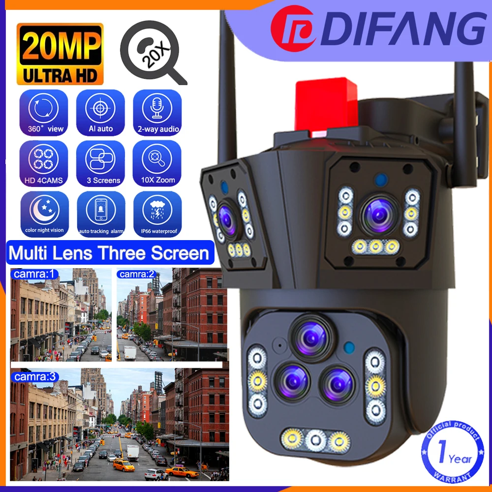 Difang-10K-Outdoor-20X-Zoom-WiFi-Surveillance-Camera-Night-Vision-two ...