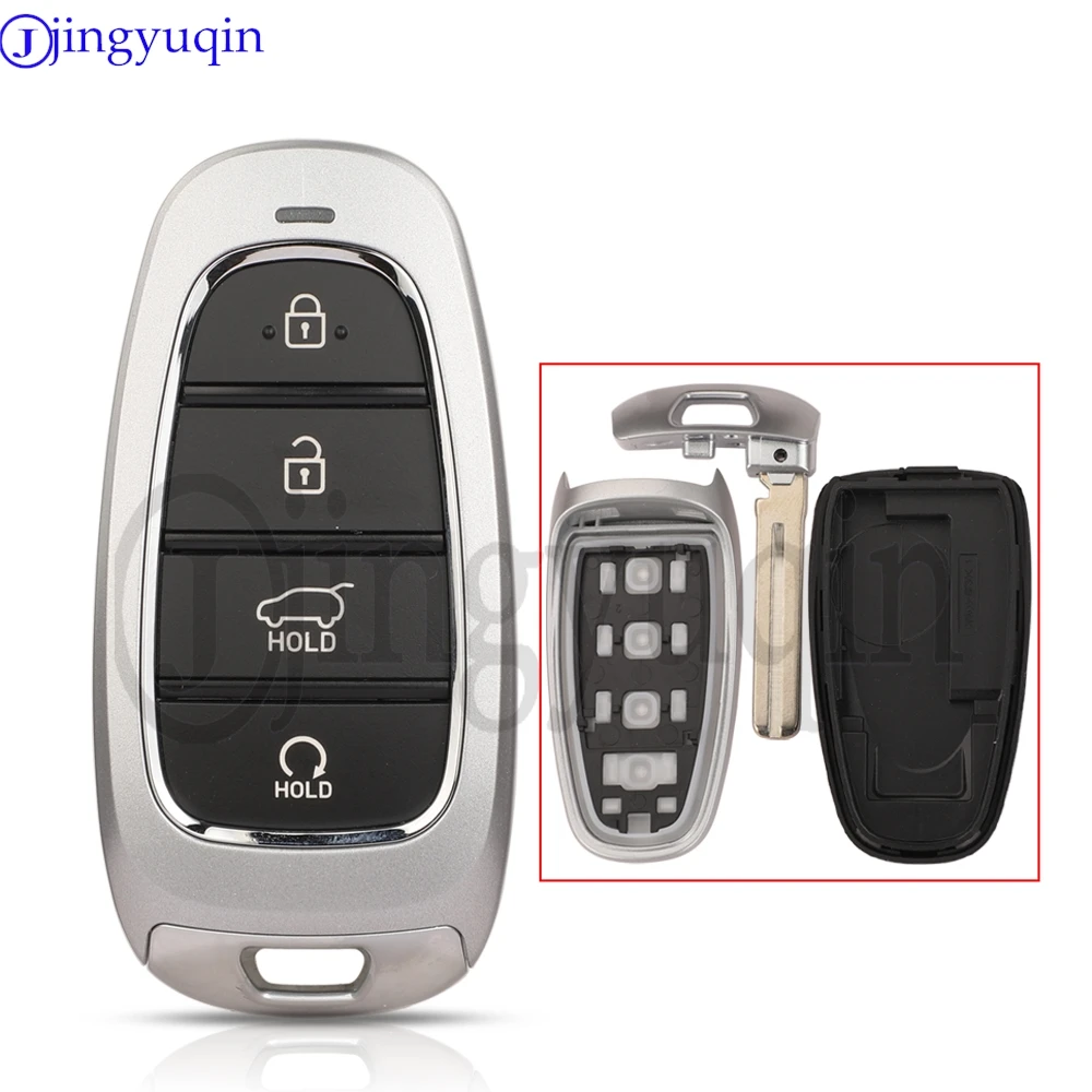 Jingyuqin-carcasa-para-llave-de-coche-inteligente-4-botones-mando-a ...