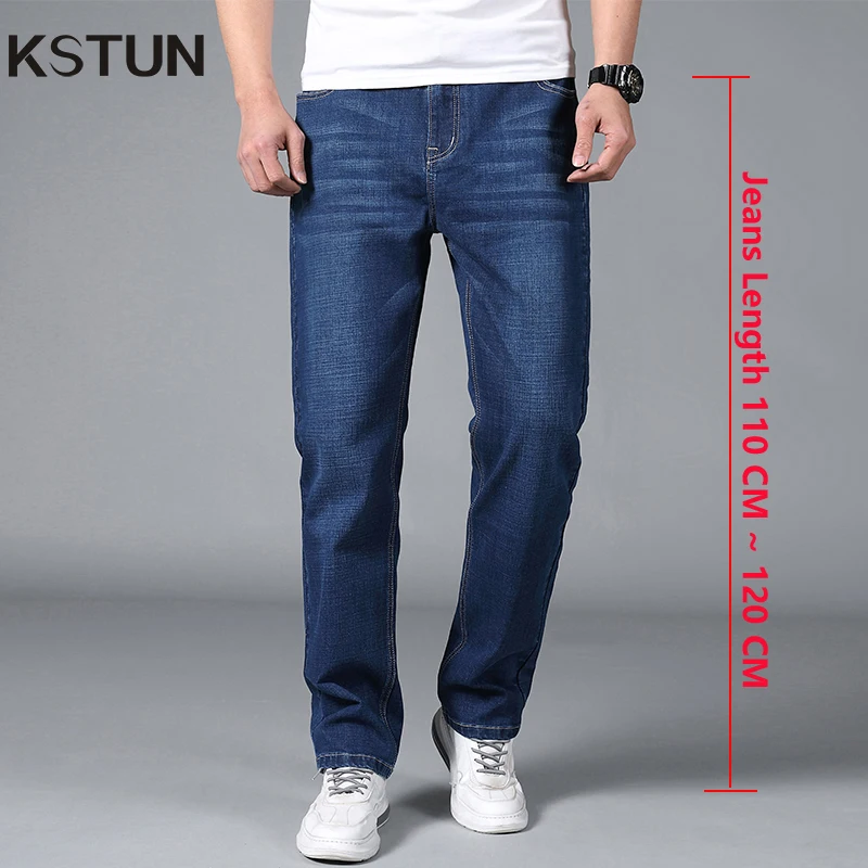 Extra-Long-Jeans-For-Tall-Men-Straight-Classic-Blue-Business-Casual ...