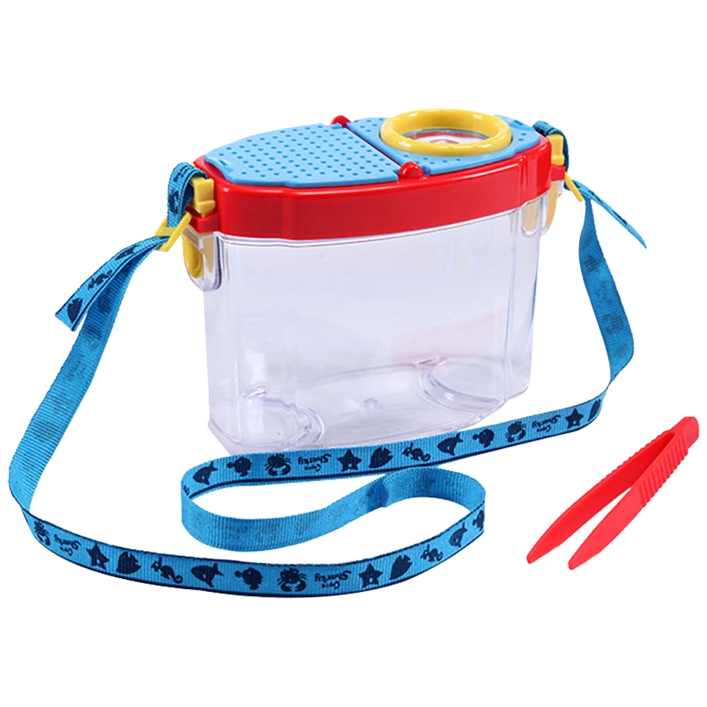 Viewer-Outdoor-Insect-Box-with-Lanyard-Lid-Air-Holes-Magnifier-Outdoor ...