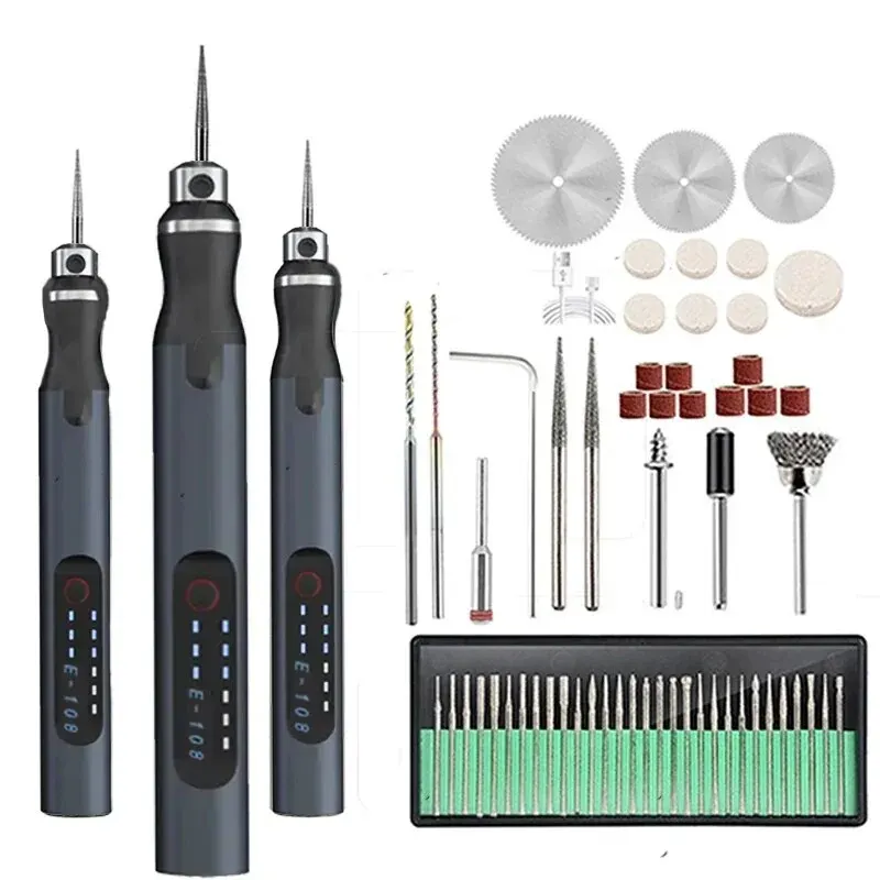USB-Cordless-Rotary-Tool-Kit-Woodworking-Engraving-Pen-DIY-For-Jewelry ...