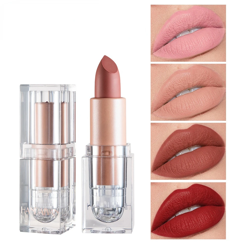 12 Colors Lipstick Matte Lip Balm Nude Makeup Lip Gloss Daily Long ...
