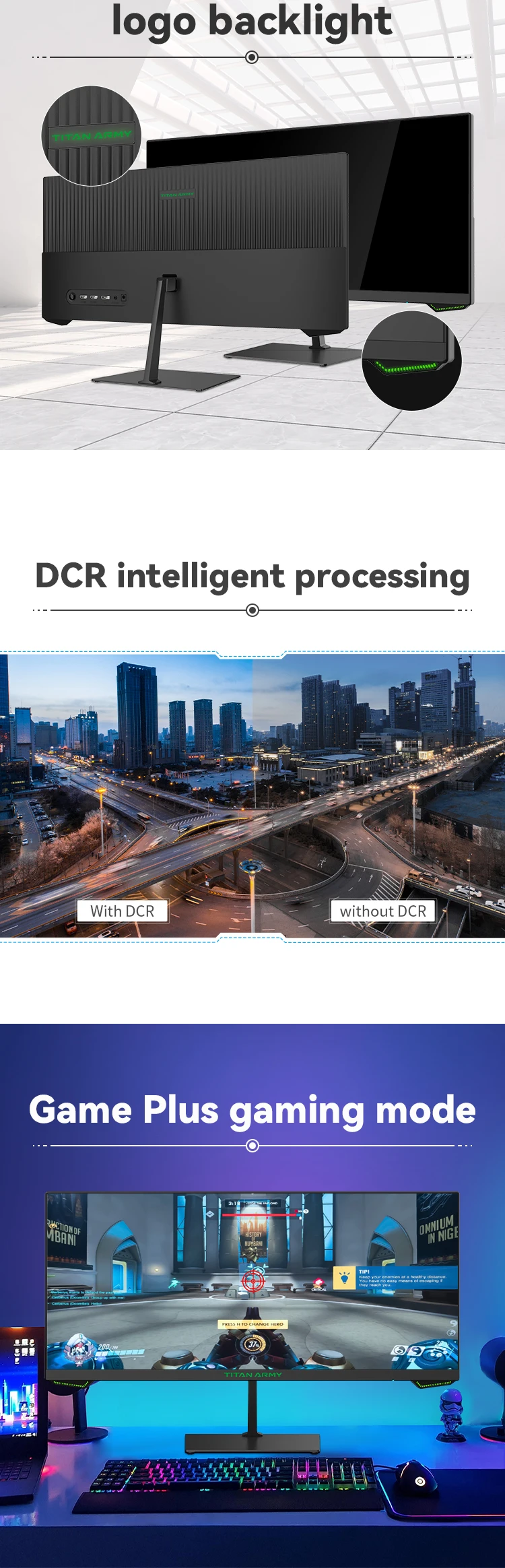 TITAN ARMY 23.3 inch 2k200hz monitor 21:9 mini fish screen 1ms ...