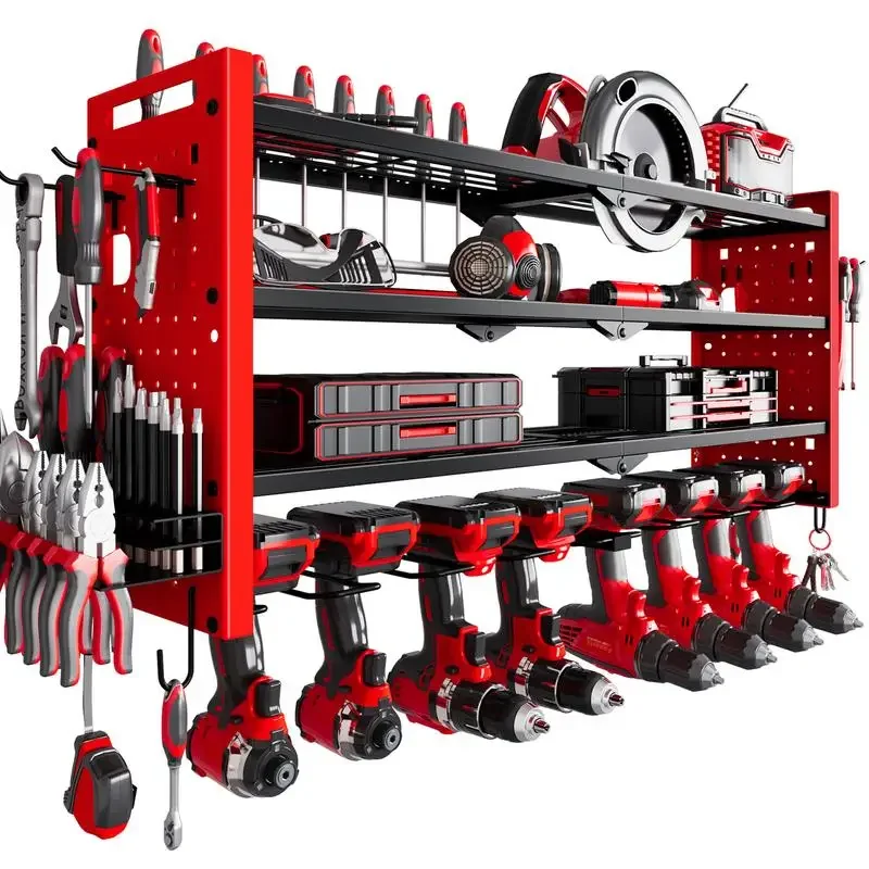 Hausneed-Tool-Organizer-Wall-Mount-Tool-Rack-with-8-Drill-Holders-4 ...