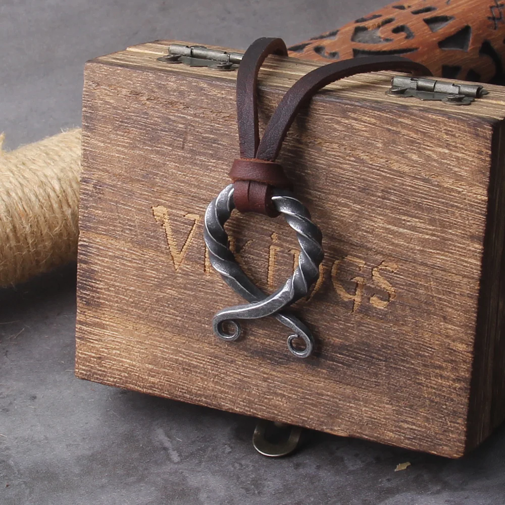 stainless-steel-Iron-Color-Viking-Odin-Rune-Pendant-Necklace-with ...