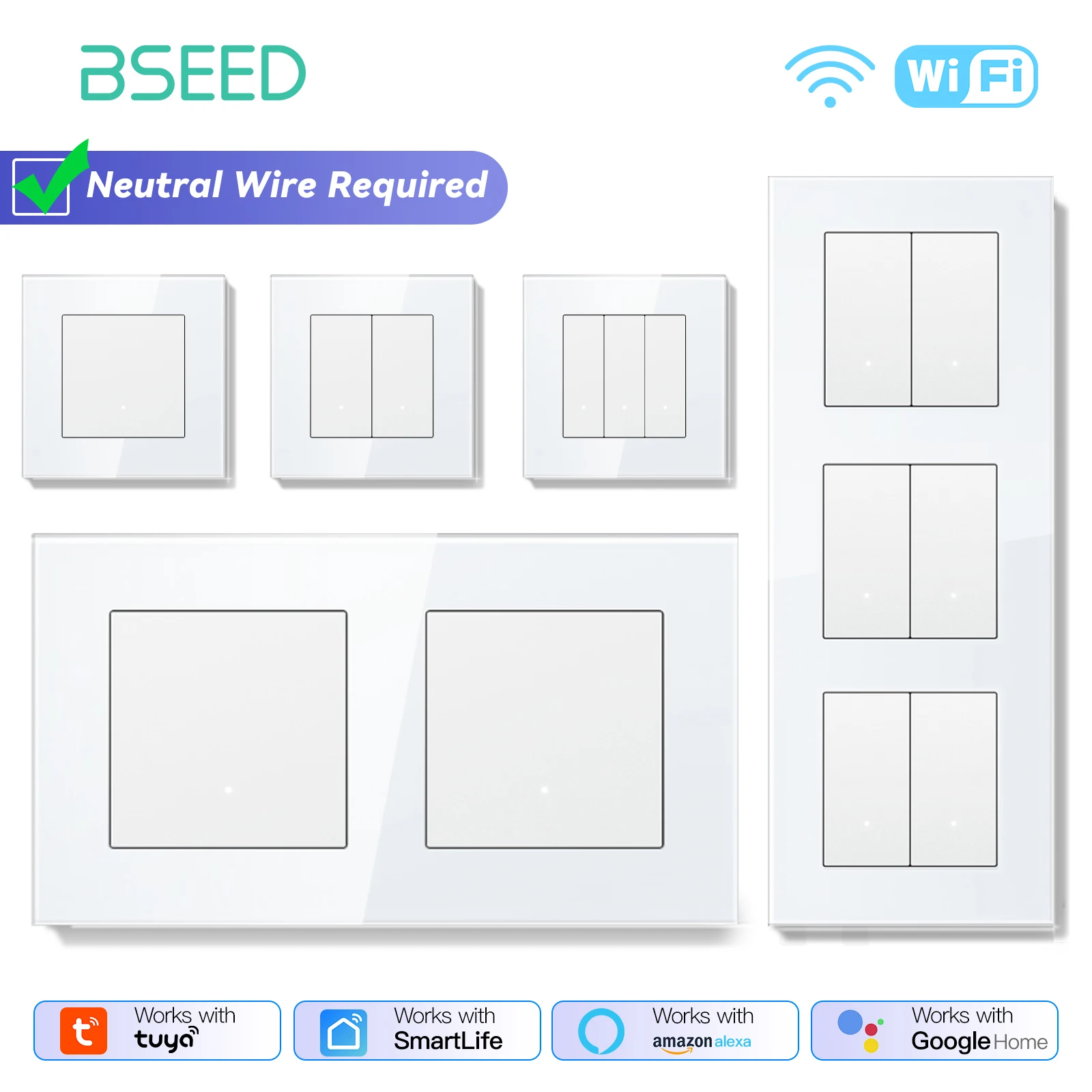 BSEED-WIFI-Switches-Series-1-2-3-4Gang-Wall-Smart-Click-Light-Switches ...