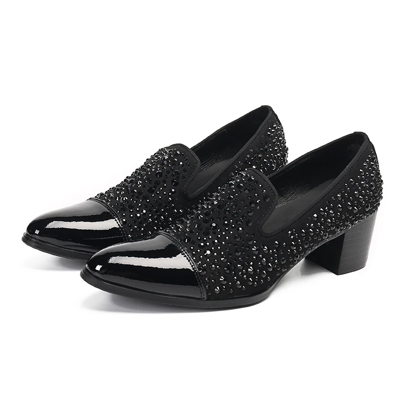 Designer-Genuine-Leather-Crystal-Men-High-Heels-Shoes-Slip-on-Shoes ...