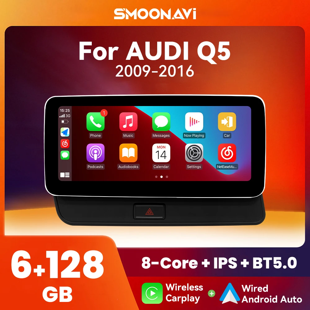 Wireless-Carplay-Android-Auto-Car-Stereo-Multimedia-For-Audi-Q5-2009 ...