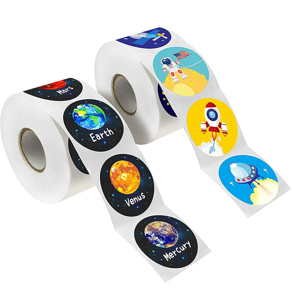 100-500 Pcs 1-1.5inch Stickers Roll Reward Student Children ...