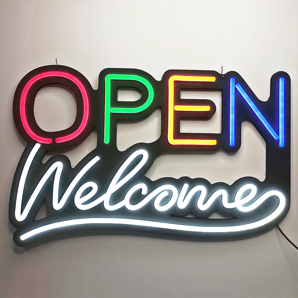 Led-OPEN-Neon-Sign-Welcome-Light-Sign-Dimmable-Business-Sign-for-Bars ...