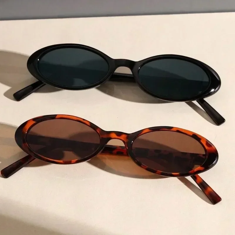 2024 Women's Vintage Oval Sunglasses Luxury Brand Designer Small Oval ...