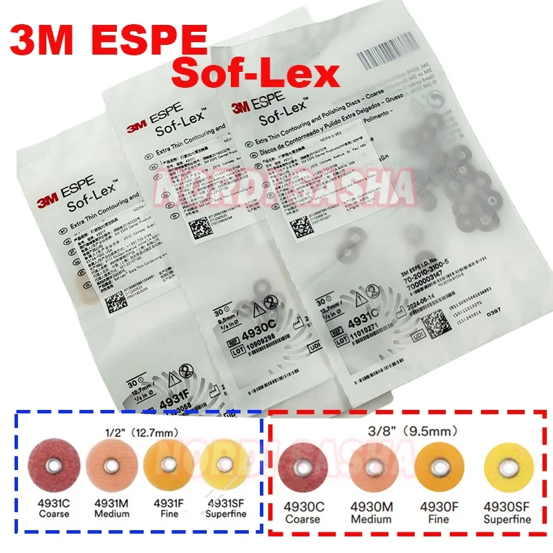 30Pcs/Bag Dental 3M ESPE Sof-Lex Extra Ultra-thin Contouring ...