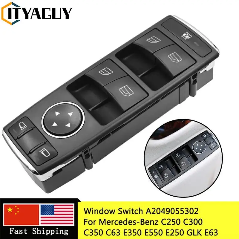 Front Left Driver Side Electric Window Switch A2049055302 For Mercedes ...