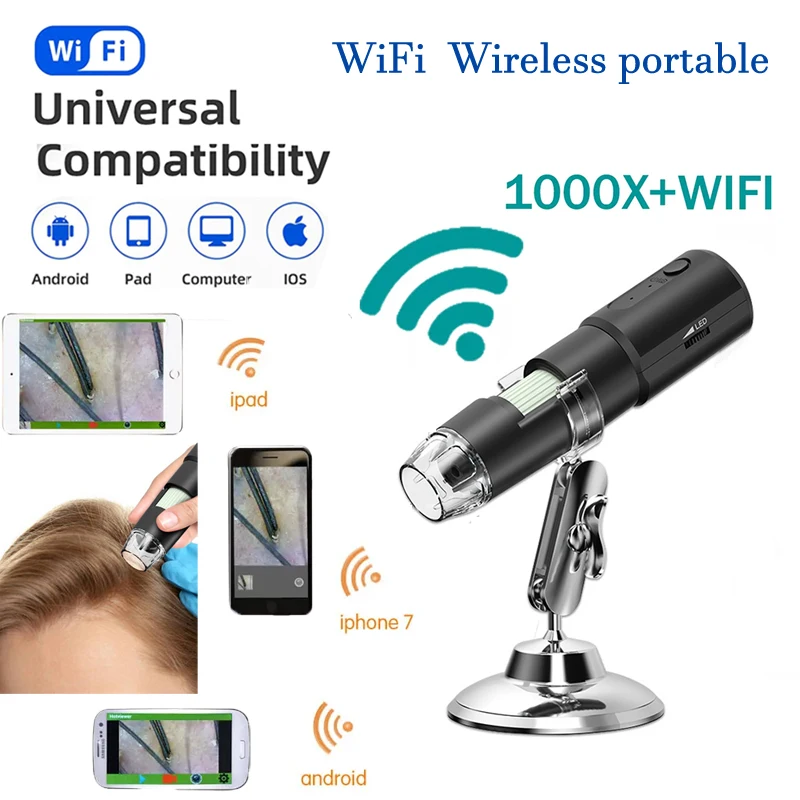 Hd-720p-Health-Beauty-Care-Hair-Face-Scalp-Microscope-Camera-Wifi ...