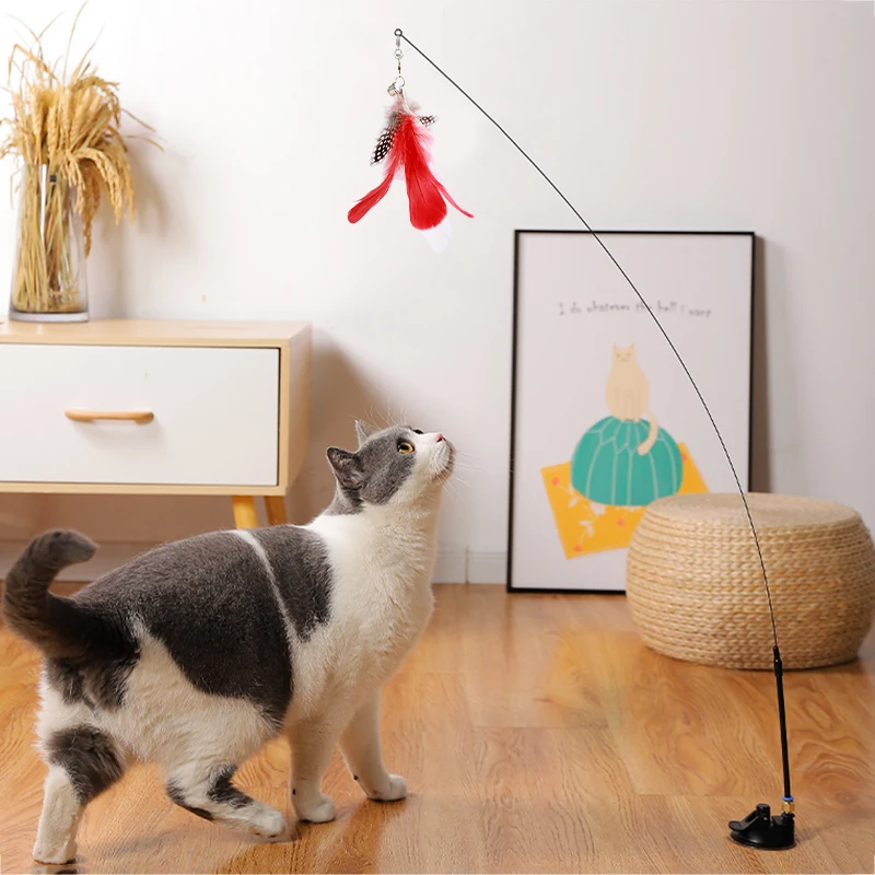 Interactive-Cat-Toy-Handfree-Cat-Stick-Playing-Kitten-Playing-Teaser ...