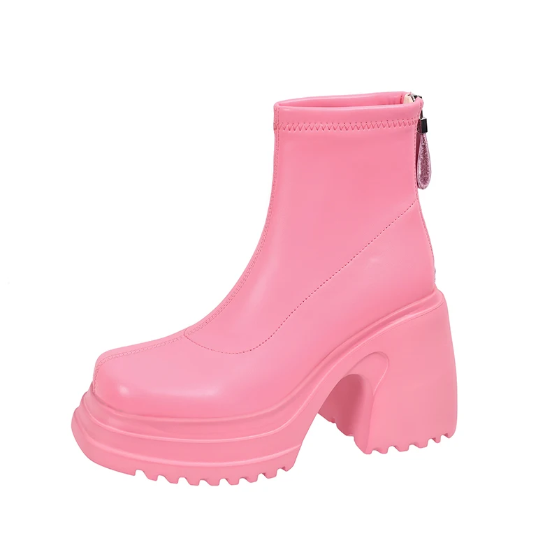 Petite-Foot-Punk-Women-Ankle-Boots-Autumn-Winter-Platform-Black-Beige ...