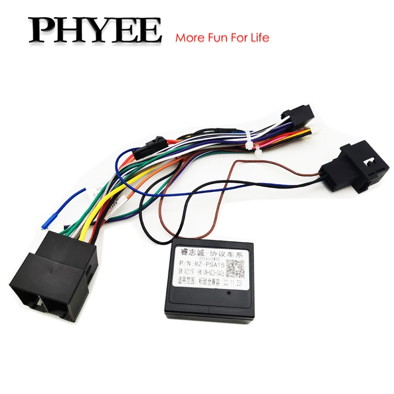 16 Pin to ISO Wiring Harness CAN Bus Decoder 12 Pin Connector Car ...