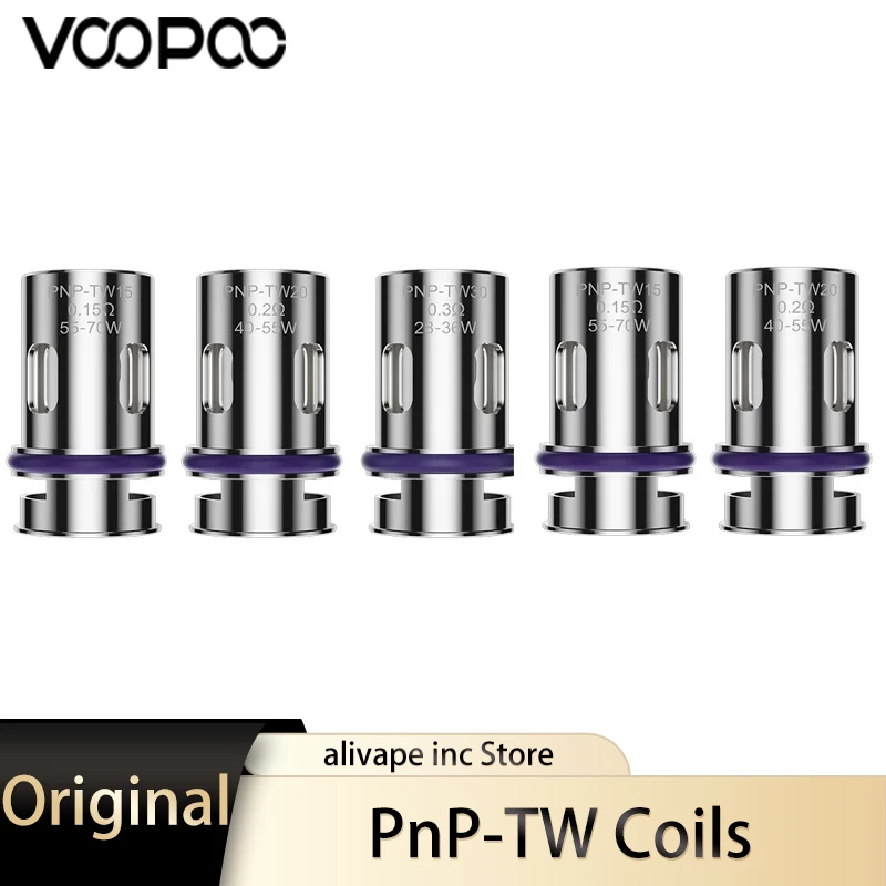 5pcs/pack Original VOOPOO PnP-TW Coil PnP TW15 0.15ohm TW20 0.2ohm TW30 ...