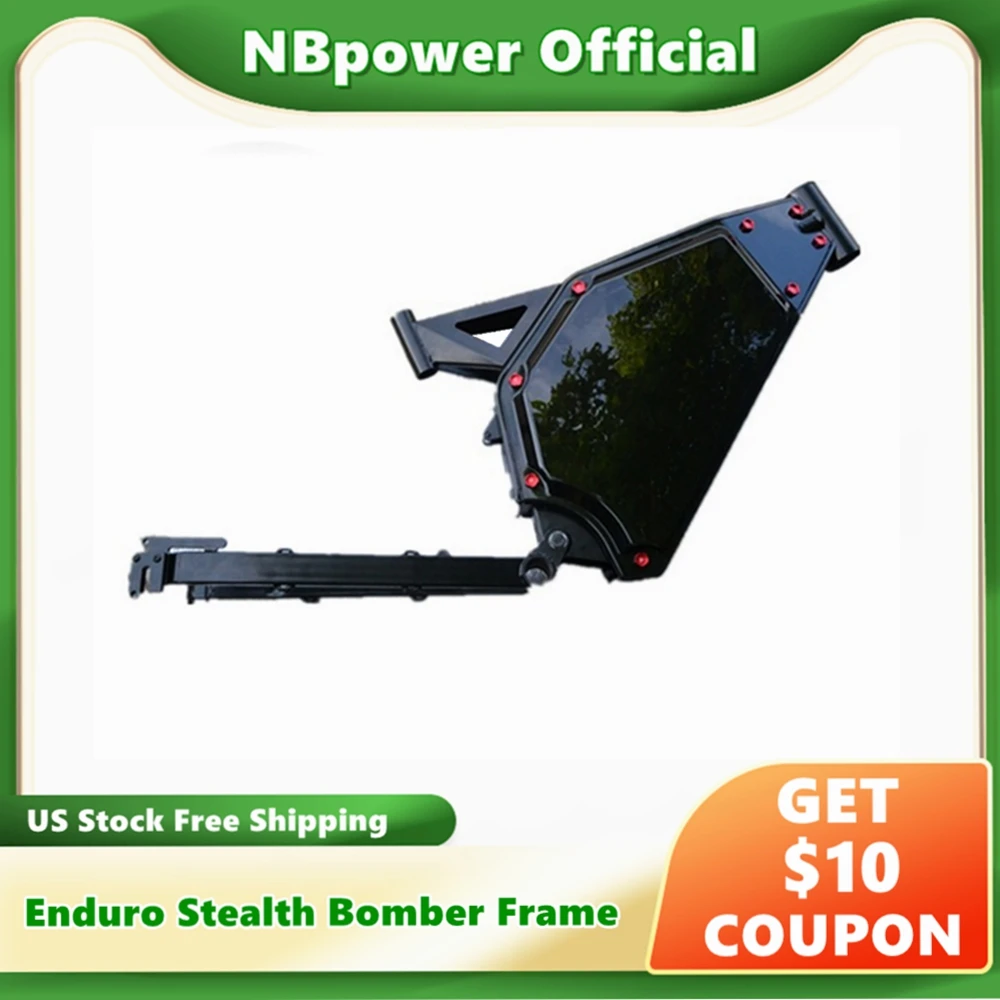 US Stock NBpower Enduro Ebike Frame, Black Stealth Bomber Frame for ...