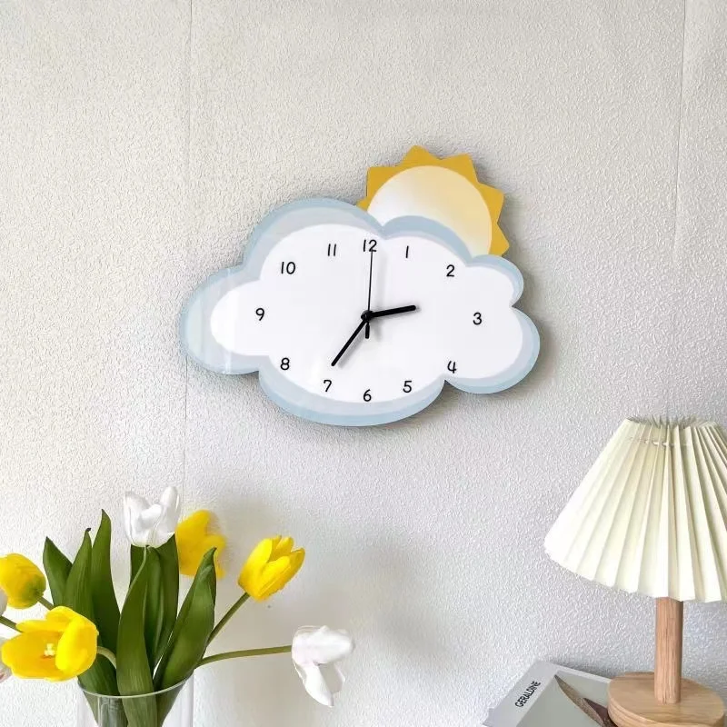 Wall Clock Cartoon Design | Wall Clocks Studio Room | Single Clock Wall Cloud - Cartoon - Aliexpress