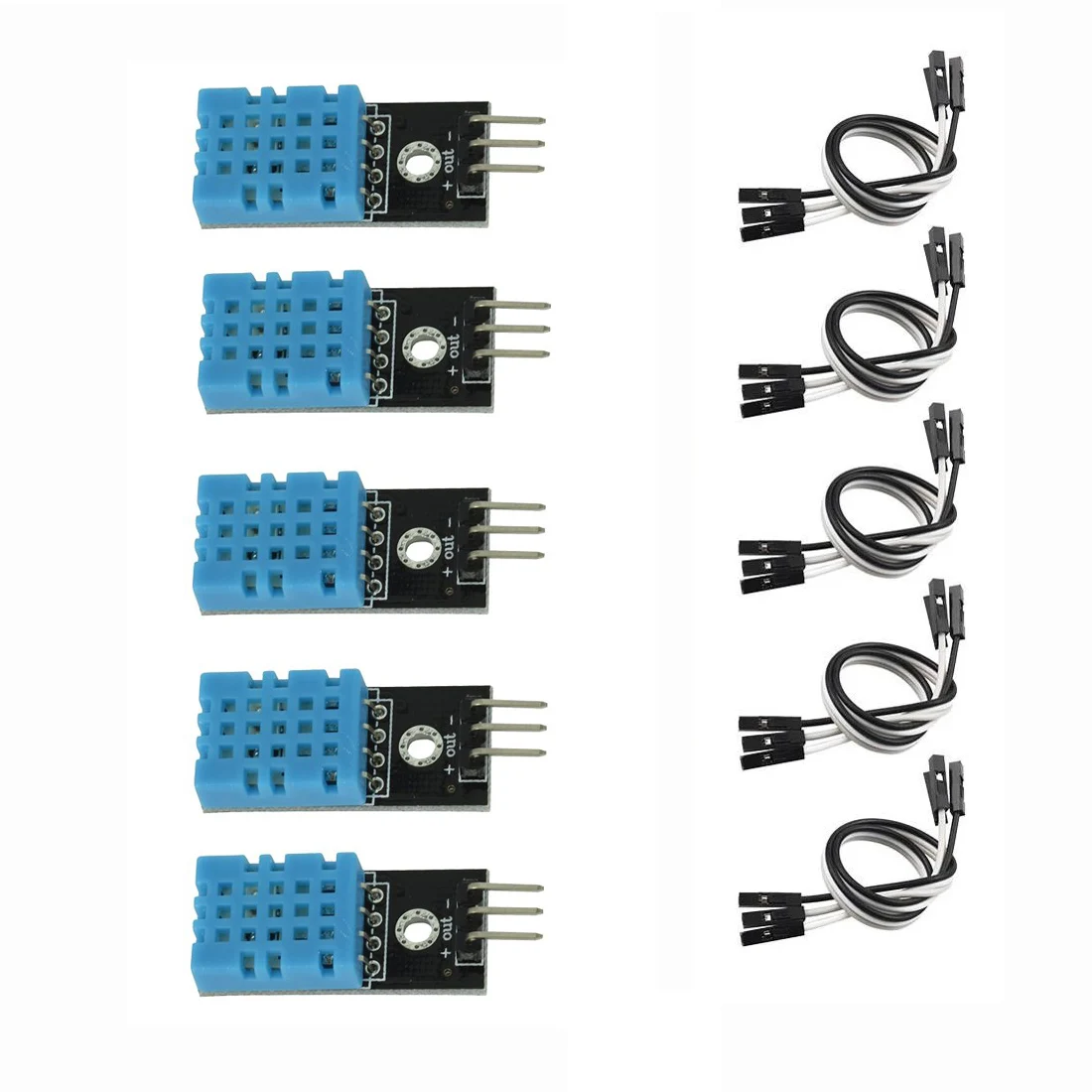 5Pcs-DHT11-Temperature-Humidity-Sensor-Module-Digital-Temperature ...