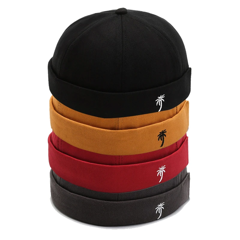 Creative-Embroidered-Coconut-Tree-Skullies-Caps-For-Men-Street-Hip-Hop ...