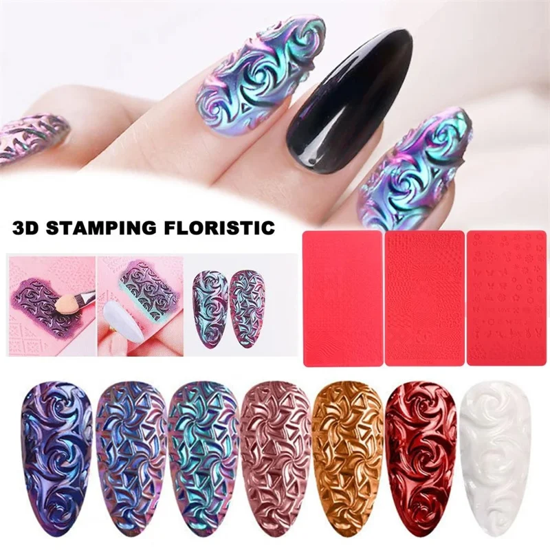 3D-Silicone-Template-Nail-Stamping-Embossed-Nail-Mold-Nail-Art-Printing ...